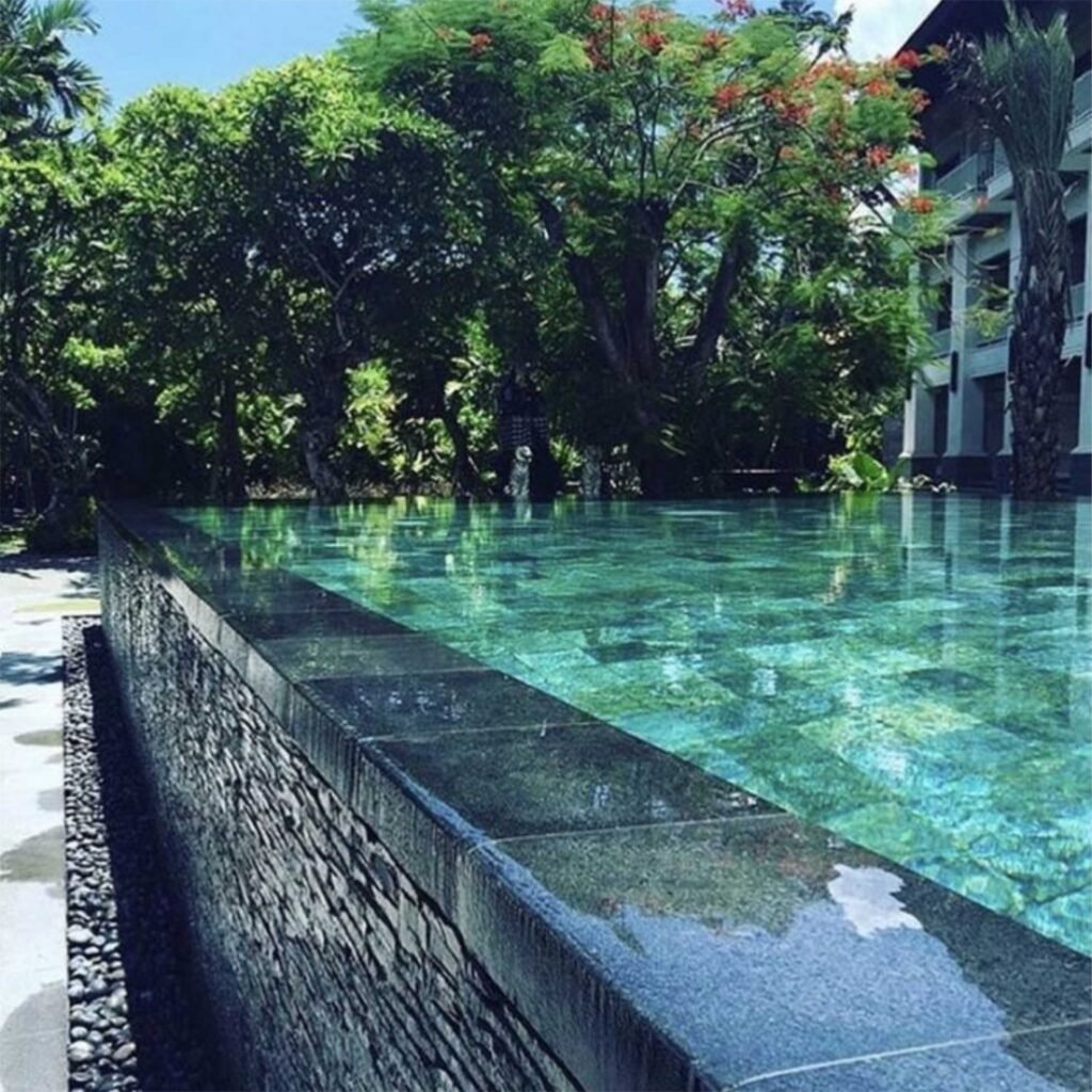 Coating Batu Alam untuk Kolam Renang - Jogja Pool